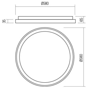 Redo 01-2670-LED Stmívatelné stropní svítidlo ICONIC LED/50W/230Vpr. 58 cm zlatá