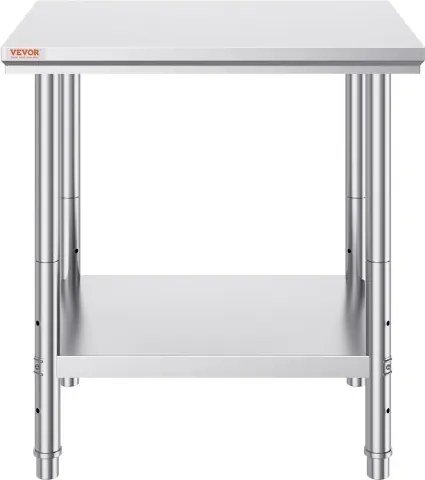 Pracovní stůl 61 × 76,2 × 81,3 cm z nerezové oceli NSF pro na přípravu komerčních