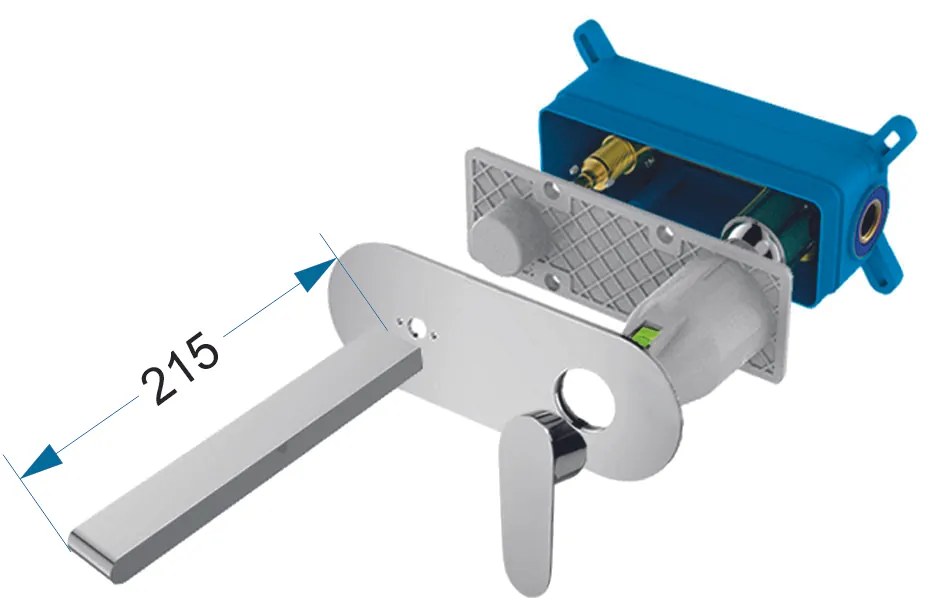 Mereo Mereo, Dita jednocestná podomítková baterie s ramínkem, s hranatým krytem, CBE60105DCU