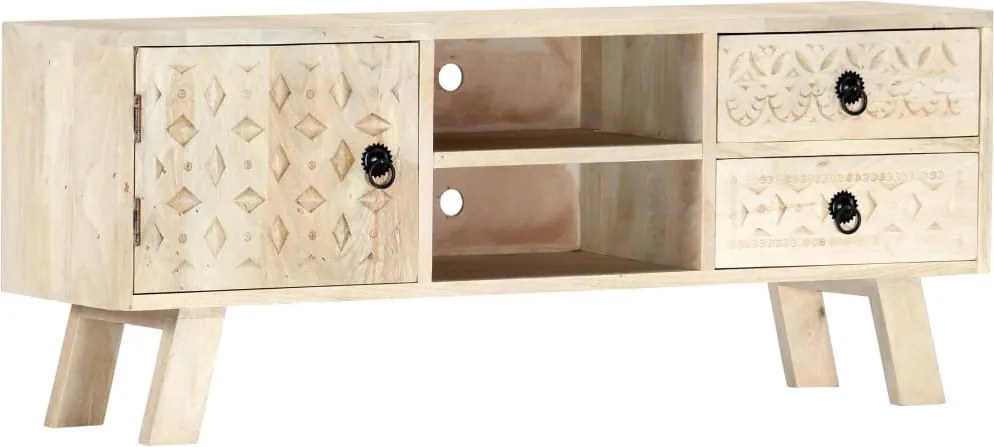 TV stolek 110 x 30 x 44 cm masivní mangovníkové dřevo 282869