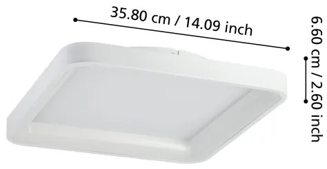 Eglo 901249 - LED Stmívatené stropní svítidlo LORETELLO LED/12W/230V bílá + DO