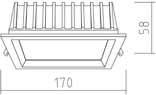 APLED-LED Podhledové SQUARE WOODLINE LED/12W/230V 3000K 17x17 cm borovice masiv