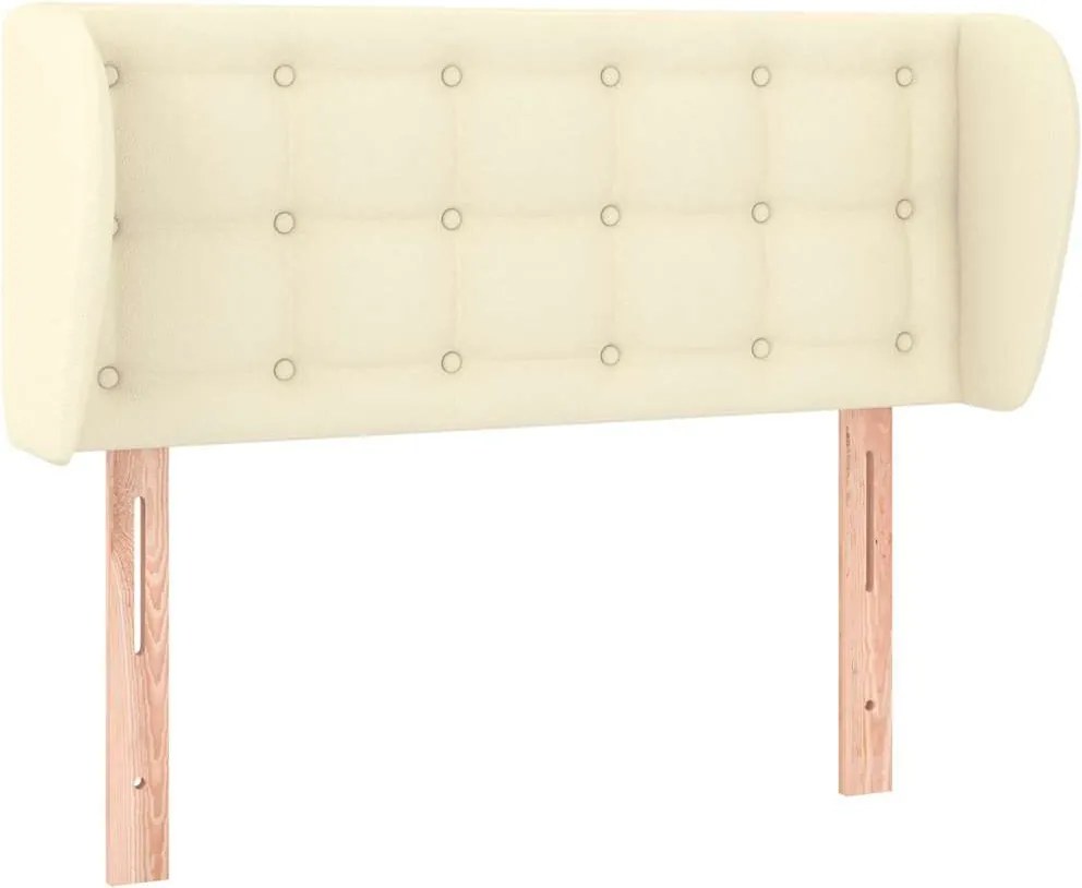 Čelo postele typu ušák krémové 93x23x78/88 cm umělá kůže 3117224