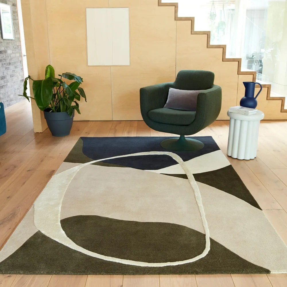 Zelený ručně tkaný vlněný koberec 160x230 cm Matrix – Asiatic Carpets