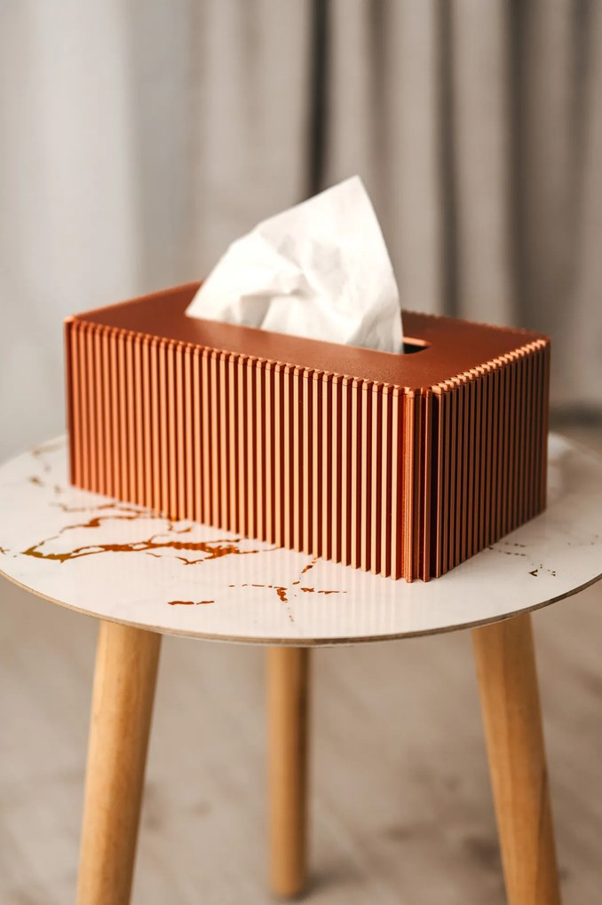 BOX SETA - Designový box na jednorázové kapesníčky, měděná
