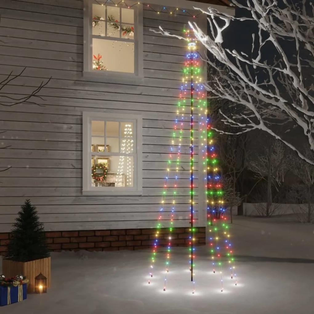 vidaXL Vánoční strom s hrotem 310 ch LED diod 300 cm [343555] Barva: Modrá