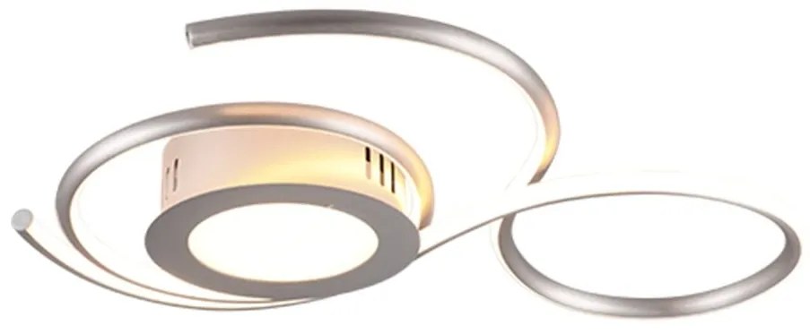 Trio 623410207 led přisazené stropní svítidlo jive 1x36w | 4300lm | 2700-6000k - stmívatelné, noční režim, dálkové ovládání, oddělené vypínače, matný nikl