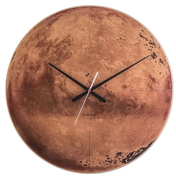 Měděné hodiny Karlsson Mars