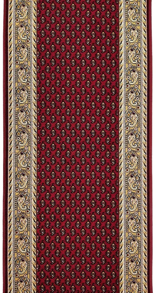 Associated Weavers, Protiskluzový běhoun na míru Inca 11, šíře 80 cm, červená, chodba / předsíň