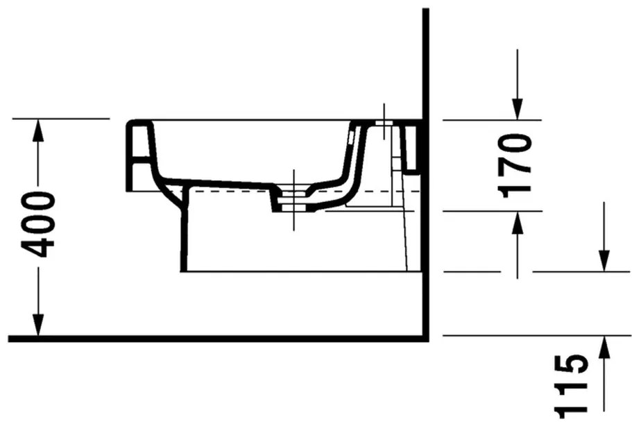 Duravit Vero - Závěsný bidet 37x54 cm, bílá 2239150000