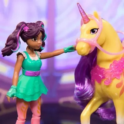 SPIN MASTER Figurky Unicorn Academy Ava a Leaf / Jednorožec s hřívou,