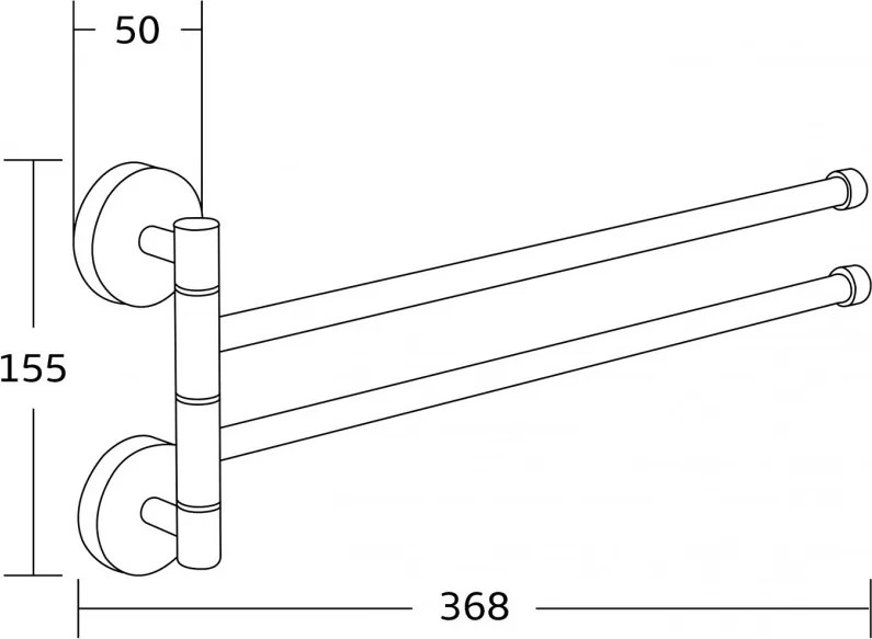 Mexen příslušenství, držák na ručníky, otočný, černá, 7039242-70