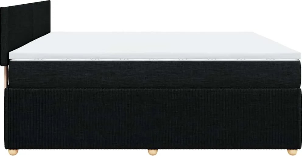 Box spring postel s matrací černá 180x200 cm textil 3289830