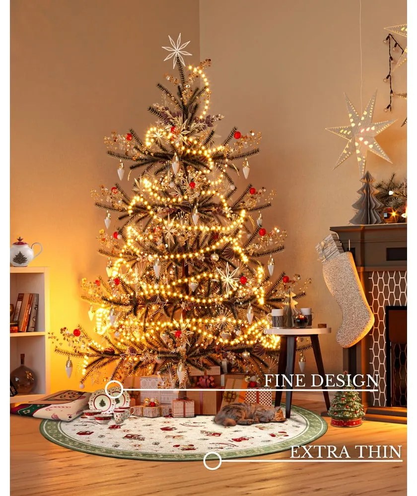 Zelený kulatý koberec s vánočním motivem s příměsí bavlny ø 160 cm Toy's Delight Green Christmas – Villeroy&amp;Boch
