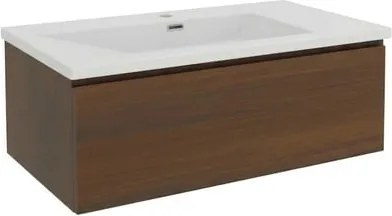 Koupelnová skříňka s umyvadlem SAT B-Way 80x30x45 cm ořech mat BWAY80NUTU3WMA