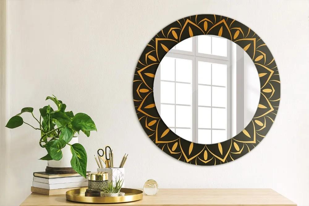 Kulaté zrcadlo s dekorem Golden mandala fi 50 cm