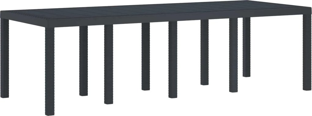 Zahradní stůl Antracit 250 x 100 x 73 cm polyratan 3378516