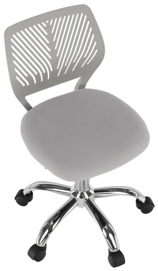 Otočná židle, šedá/chrom, SELVA