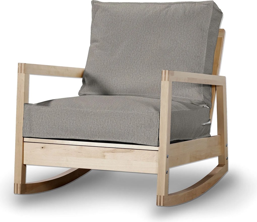Potah na křeslo IKEA Lillberg barva šedá látka pletený vzor
