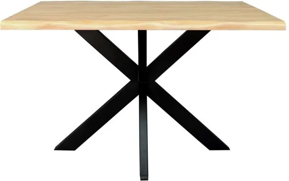 Indický nábytek - Jídelní stůl s kovovými nohami 120x90 cm z masivu mango Mango natural