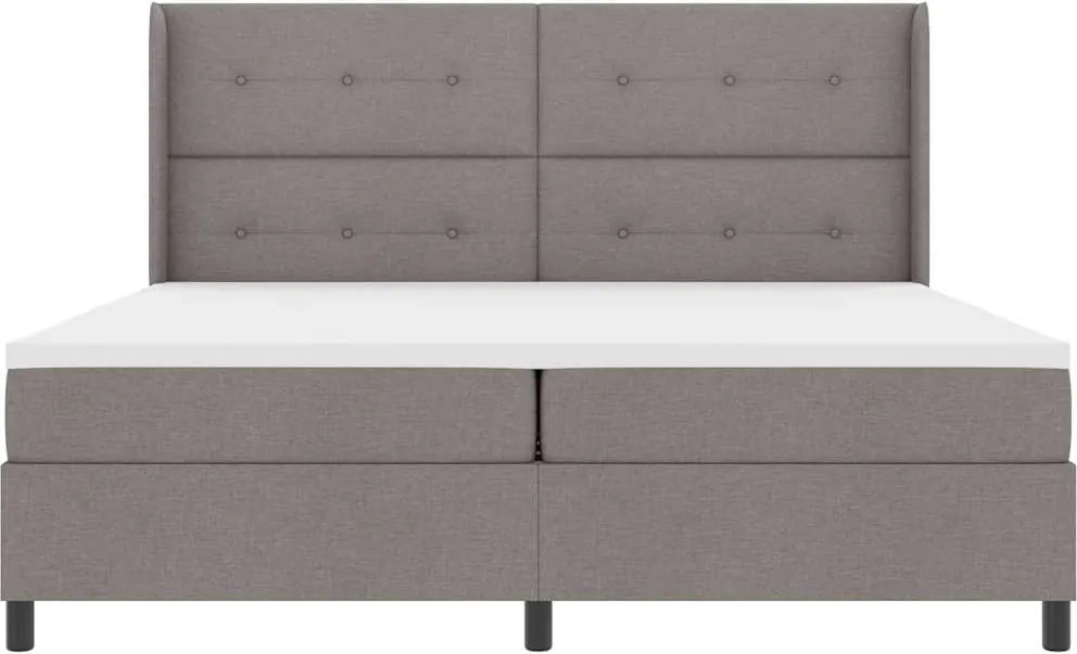 Postel s boxspringem s polštářem Taupe 200 x 200 cm textil 3341669