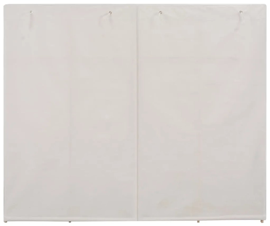 Šatní skříň bílá 200 x 40 x 170 cm textil - Default Title