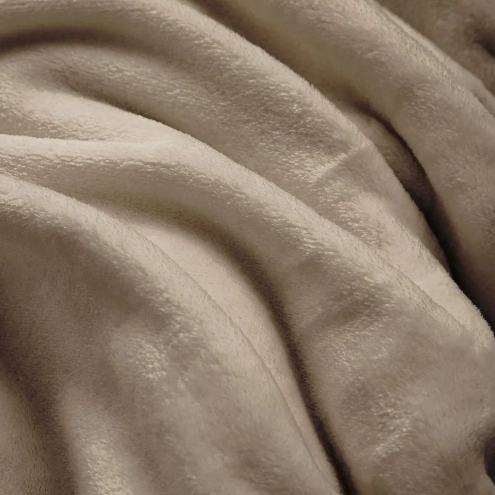 Taupe deka z mikroflanelu 220x240 cm Flanou – douceur d'intérieur