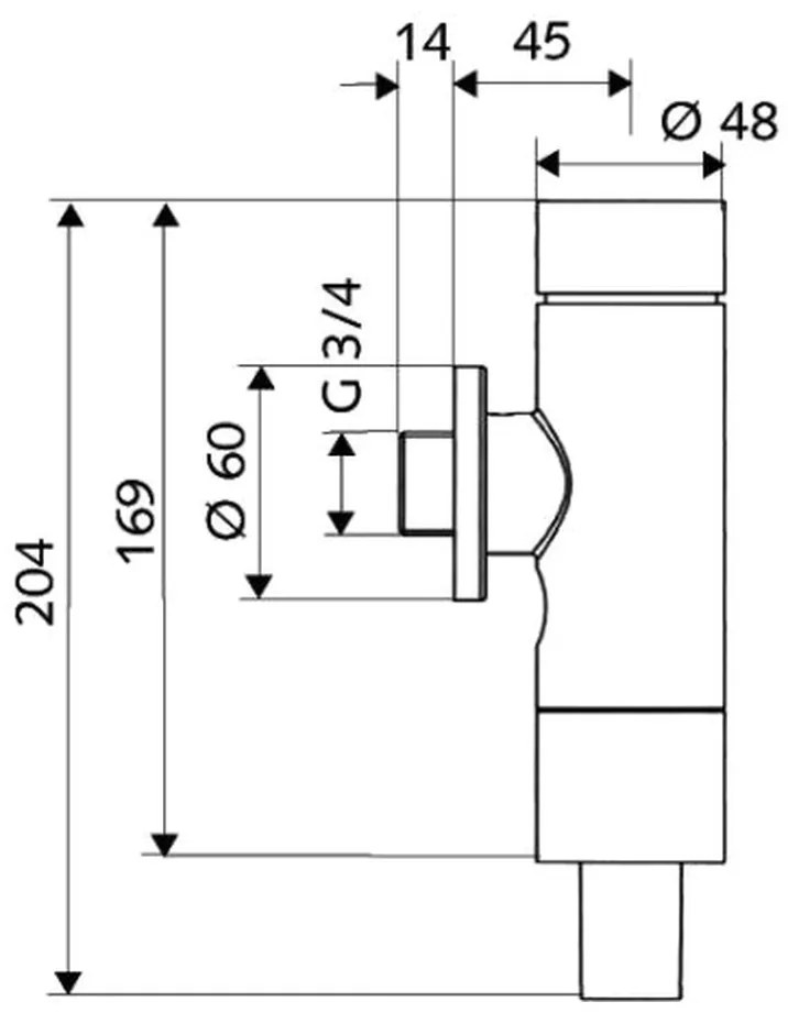 Schell - Tlakový WC splachovač Basic 3/4 &quot;022470699