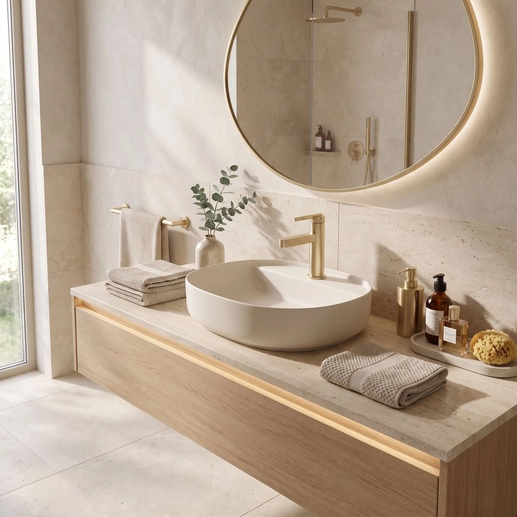 Rea, Koupelnová baterie Rea Grace Brush Gold, REA-B8932