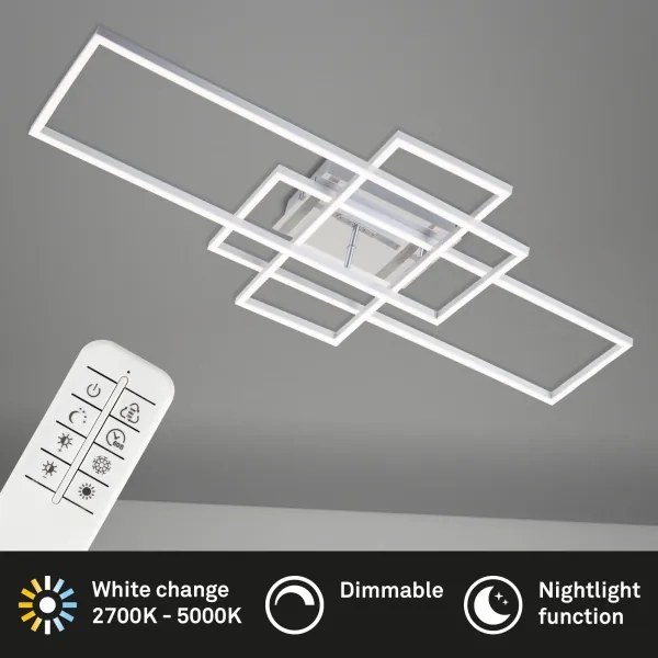 Brilo - LED Stmívatelný přisazený lustr FRAME LED/51W/230V chrom + DO