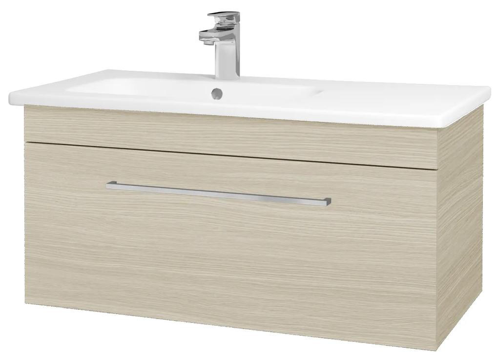 Dřevojas Koupelnová skříň ASTON SZZ 90 Varianta: N01 Bílá lesk / Úchytka T03 / IND Individual