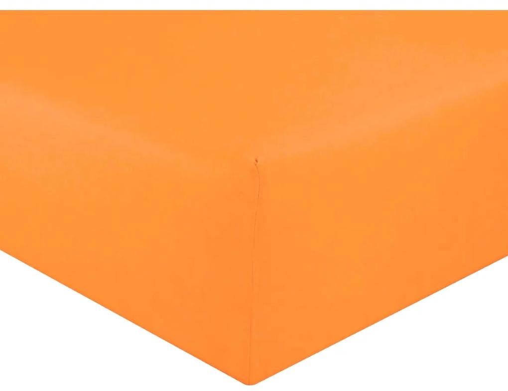 Prostěradlo jersey oranžová TiaHome - 160x200cm