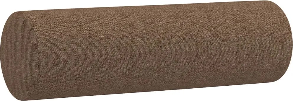 2dílná sedací souprava s polštáři hnědá textil 3201325