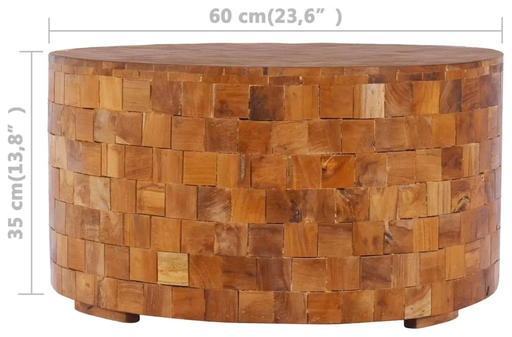 vidaXL Marketos Konferenční stolek 60 x 60 x 35 cm masivní teakové dřevo