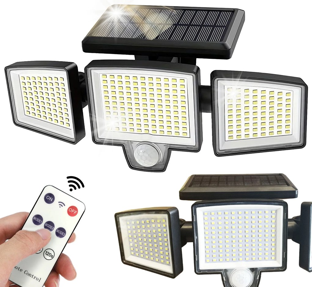 Bluegarden Bluegarden, LED solární lampa se senzorem pohybu 7W 6500K P60262, OGR-08398