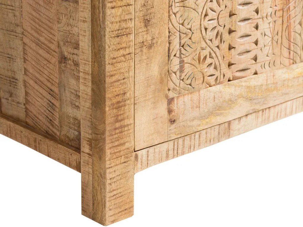 furniture-nabytek.cz - Masivní vitrína Mumbari Mango z mangového dřeva, lakovaná, hnědá