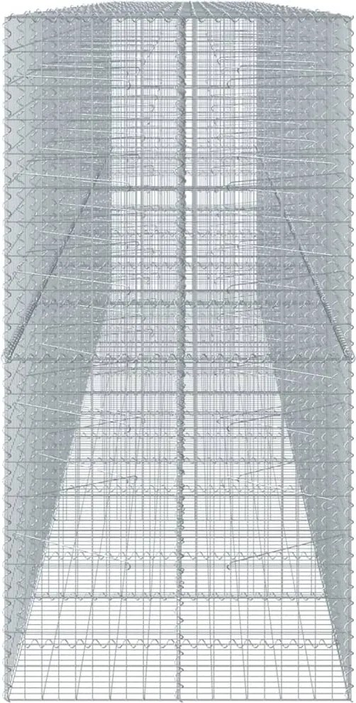 Gabionový koš s víkem 800 x 100 x 200 cm pozinkované železo 3295239