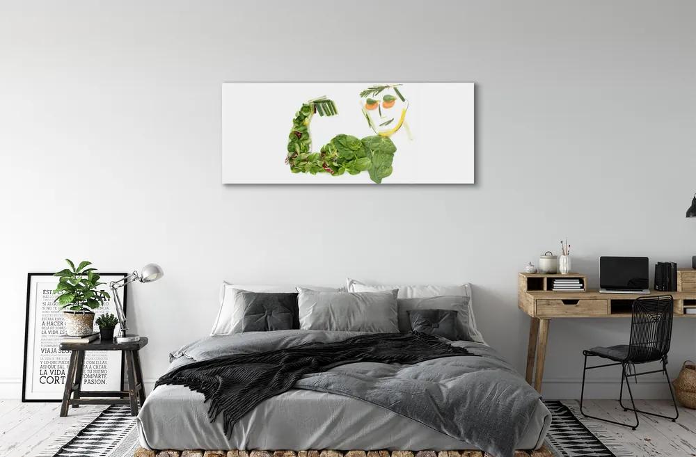 akrylový obraz Znak se zeleninou 120x60 cm