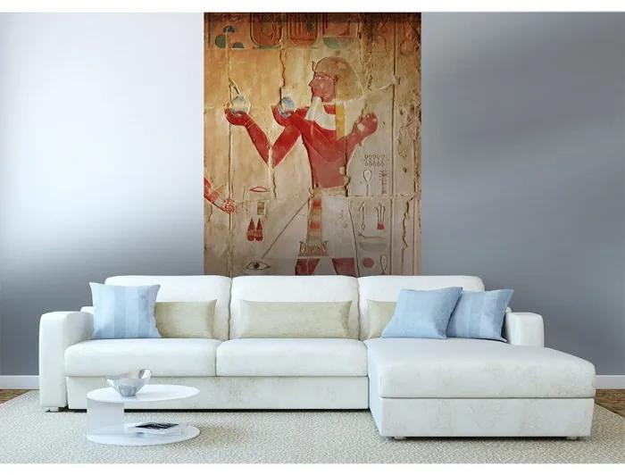 DIMEX | Vliesová fototapeta na zeď Egyptská malba MS-2-0052  | 150 x 250 cm | béžová, červená
