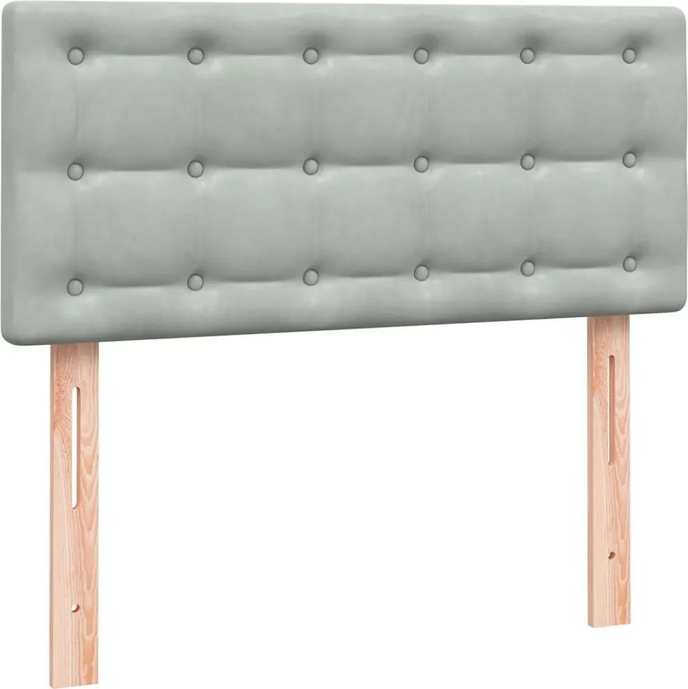 Box spring postel s matrací a LED Světle šedá 90x220 cm Samet 3317295