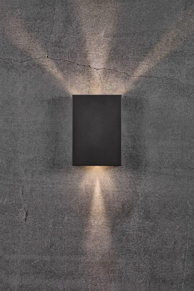 NOR 2019051003 Venkovní nástěnné svítidlo Fold 15 2x3,5W LED černá čirá - NORDLUX