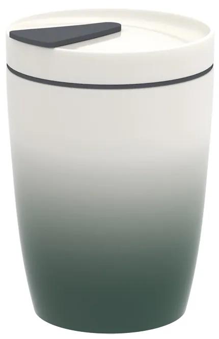 Porcelánový termohrnek s víčkem z kolekce TO GO GREEN, objem 0,29 litru