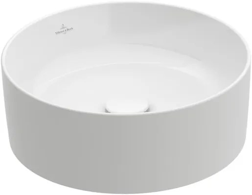 Villeroy &amp; Boch Collaro umyvadlo na desku 40x40 cm alpská bílá bez otvoru na baterii 4A1840R1
