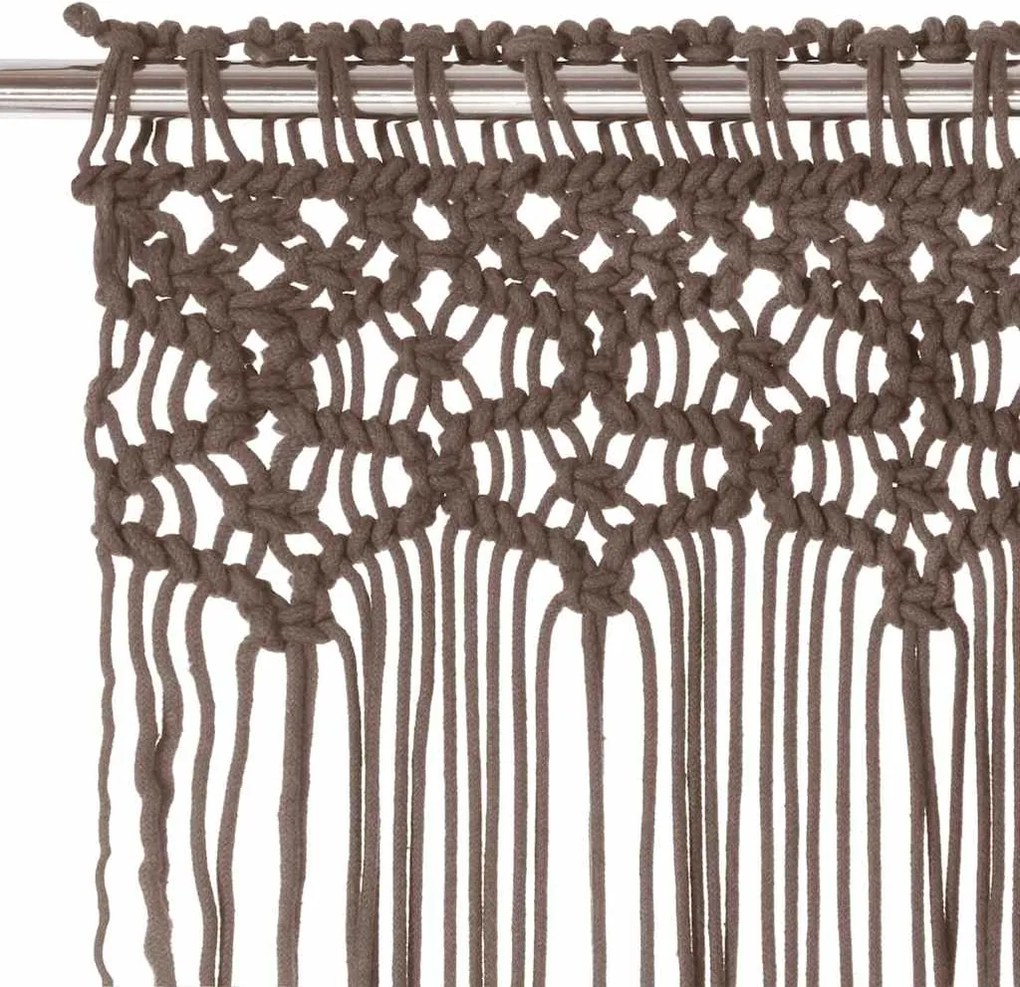 Macramé závěs taupe 140 x 240 cm bavlna 323981