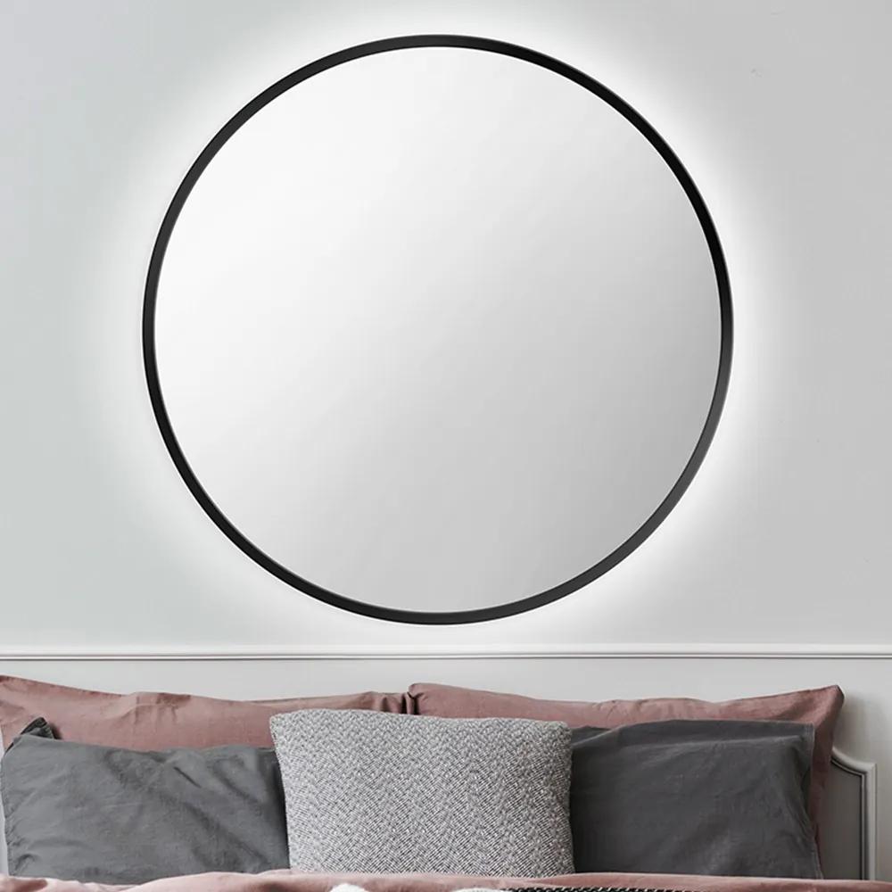 Zrcadlo Nordic Black LED Rozměr: Ø 100 cm