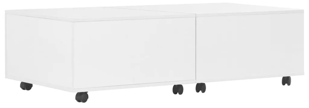 Konferenční stolek bílý s vysokým leskem | 120x60x35 cm
