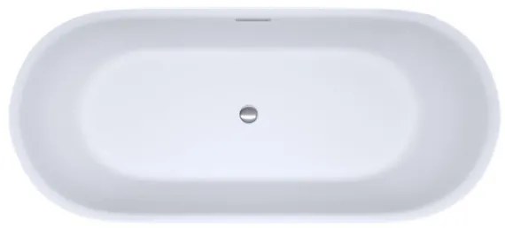 BPS-koupelny Volně stojící akrylátová vana HYD-CES518B 160x75 bílá, odtokový komplet chrom
