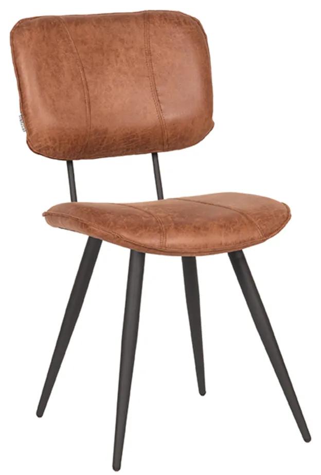 LABEL51 Dining chair Fos - Cognac - Leather Color: Cognac