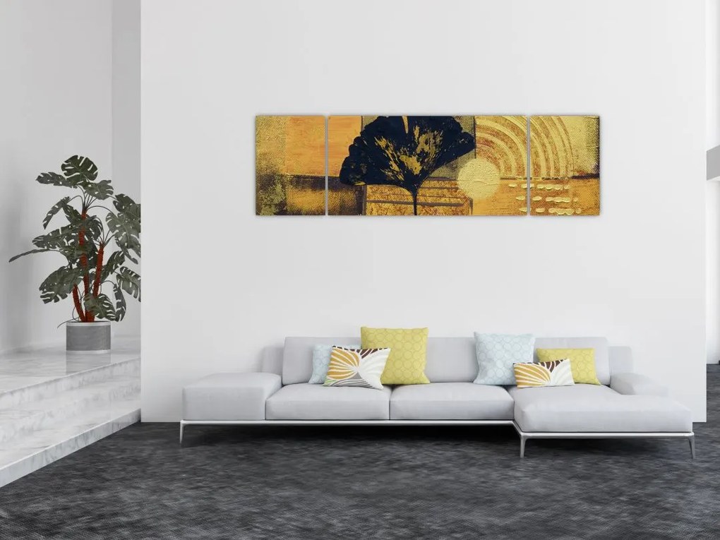 Obraz - List ginkgo (170x50 cm)