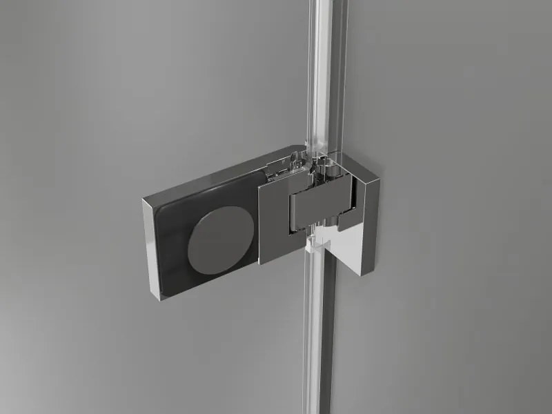 Mexen Lunar-F skládací sprchové dveře levé 75 cm, transparentní, chrom - 836-075-000-01-00-L